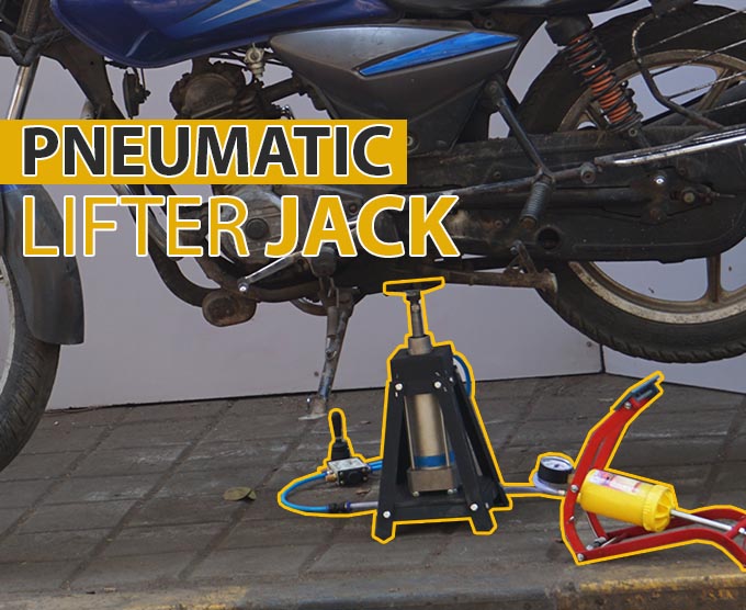 Pedal Press Pneumatic Lifting Jack | Nevon Projects